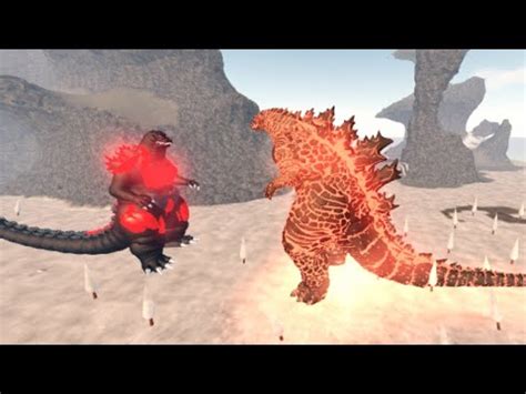 Thermo Godzilla Vs Burning Godzilla Roblox Kaiju Universe Youtube