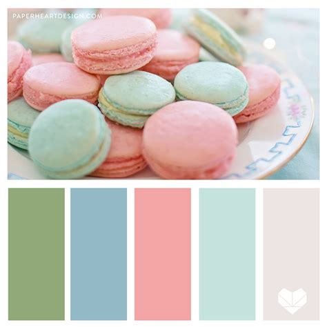 Color Palette Pretty In Pink Paper Heart Design