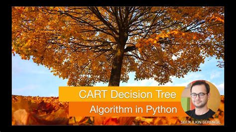cart decision tree algorithm in python youtube