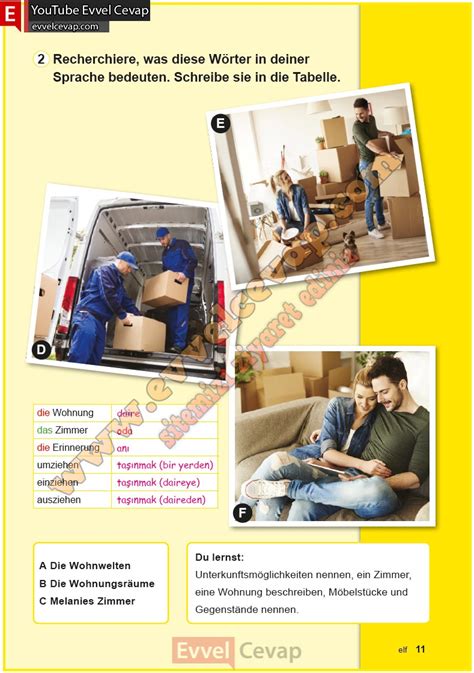 Almanca A1 2 Ders Kitabı Cevapları Ata Yayınları 1 Ünite