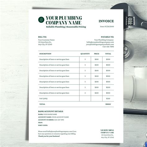 Plumber Invoice Template Invoice For Plumbing Services Plumbing Invoice