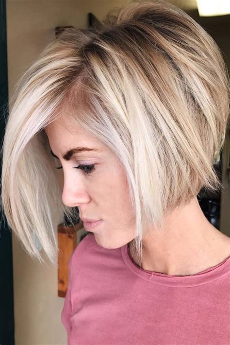 Layered Angled Bob Haircut