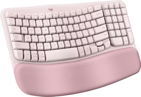 Logitech Wave Keys Wireless Ergonomic Keyboard With Cushioned Palm Rest