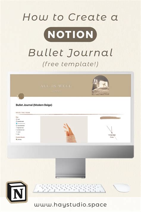 How To Create A Notion Bullet Journal Free Notion Template HAY Studio