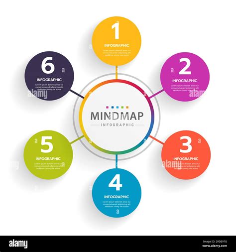 Infographic Template For Business 6 Steps Modern Mindmap Diagram With