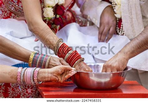 Indian Hindu Wedding Ceremony Rituals Bride Stock Photo 2247458331
