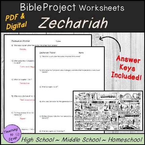 Summary Of Book Of Zechariah Bible Overview Activity Classful