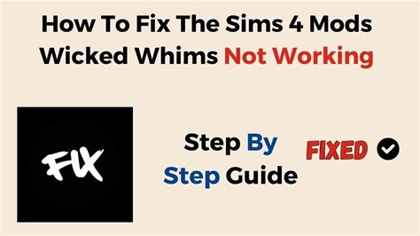 How To Fix The Sims 4 Mods Wicked Whims Not Working YouTube