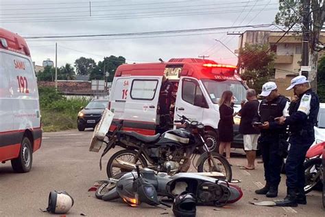 Colisão entre motos deixa três pessoas feridas em Porto Velho Polícia