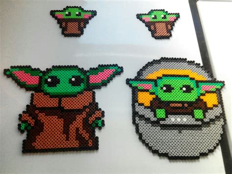 Baby Yoda Perler Bead Disney Diy Perler Bead Crafts Perler Bead Art
