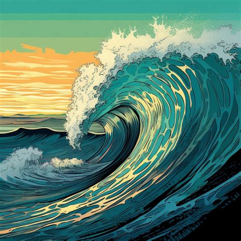 Premium Ai Image A Poster For The Ocean With The Words The Ocean