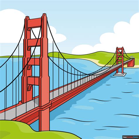 How To Draw The Golden Gate Bridge In A Few Easy Steps NBKomputer