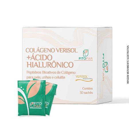 Colágeno Verisol Ácido Hialurônico 30 SACHÊS Fitofar Farmácia de