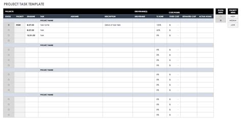 Free Project Management Templates Excel 2007 Task List Templates