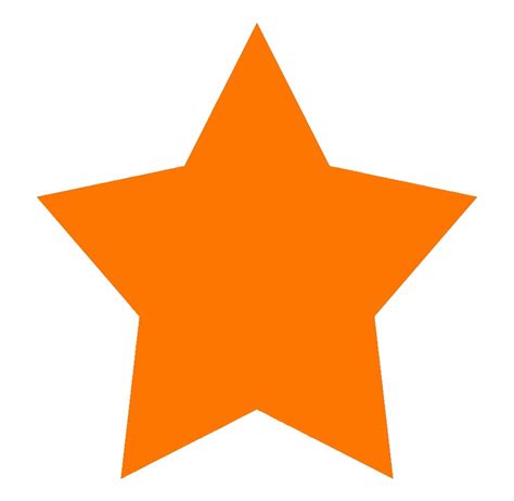 orange 5 pointed star shape estrella naranja en clip art library