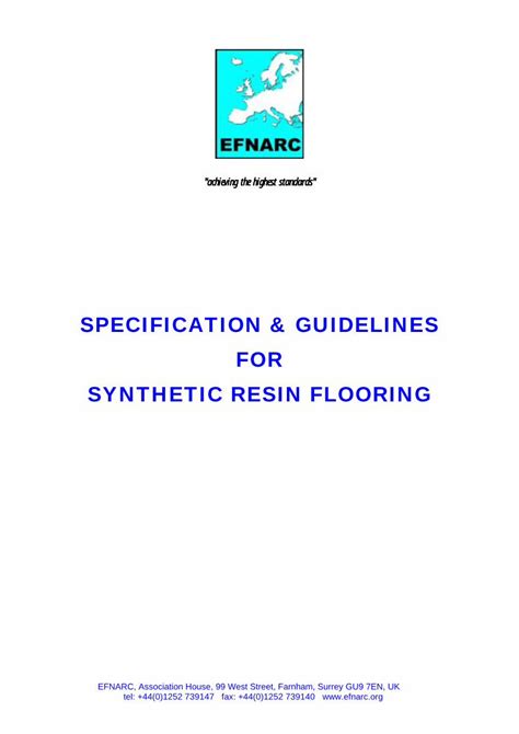 PDF SPECIFICATION GUIDELINES FOR SYNTHETIC RESIN FLOORING DOKUMEN