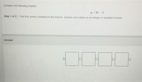 solved consider the following relation step 1 of 2 find
