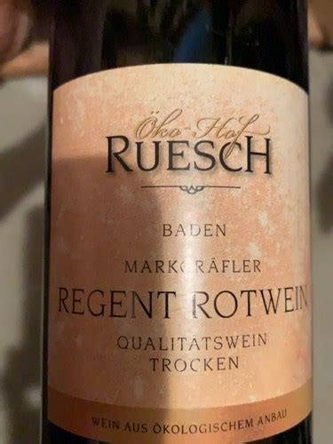Ruesch Regent Trocken Vivino US