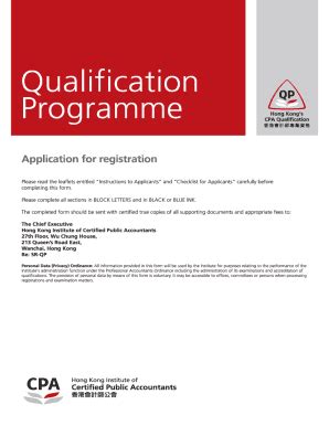 Fillable Online Becoming A CPA Through The Qualification Programme Fax