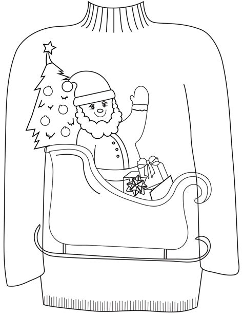 16 Ugly Christmas Sweater Colouring Pages Mum In The Madhouse