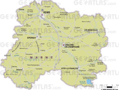 Carte De La Marne Marne Carte Des Villes Communes Sites Touristiques