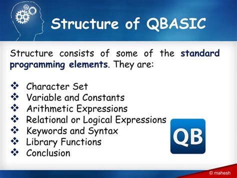 introduction to qbasic programming and basics ppt