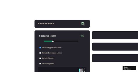 Password Generator Codesandbox