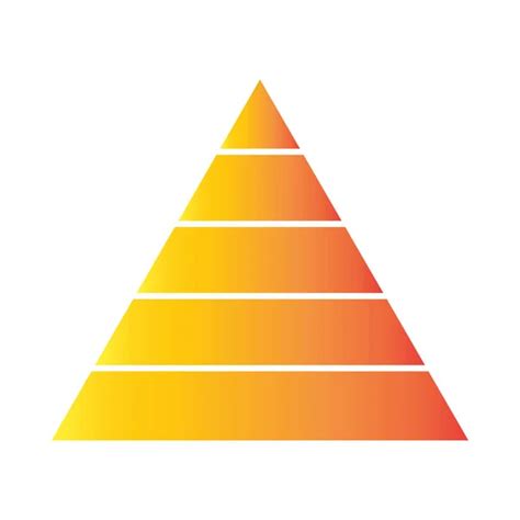 Pyramid Chart Graph Infographics Diagram Icon Vector White Background