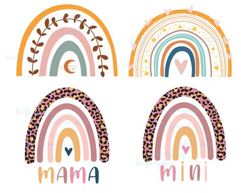 Boho Rainbow Svg For Cricut