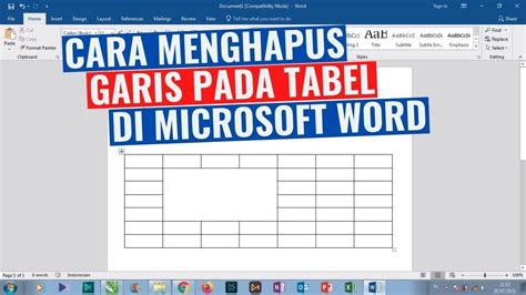 3 Cara Menghapus Garis Tabel Di Word Dengan Mudah Dan Cepat Terbaru