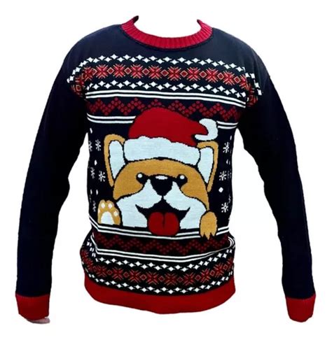 Suéter Navideño Tejido Unisex Perrito Ugly Sweater Envío gratis