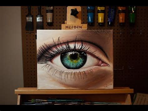 How To Paint A Realistic Eye Acrylic Painting By Chris Kempter