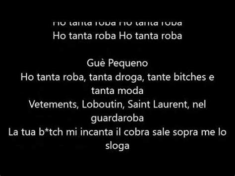 Gemitaiz Tanta Roba Anthem Feat Gu Pequeno Testo Lyrics Davide