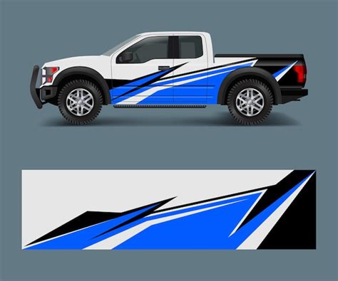 Diseño gráfico moderno abstracto para rotulación de camiones y