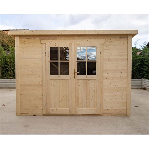 Abri de jardin Bisac madriers 28mm brut 9m² Gardy Shelter