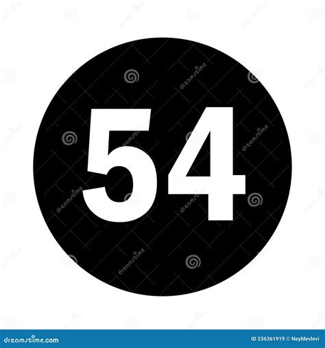 Number Logo With Black Circle Background Stock Vector Illustration