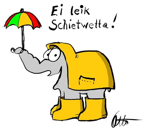 Schietwetter O Hier Kamms Se Sann Ottifant Regenschirm Taschenschir