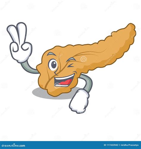 Estilo Dos Desenhos Animados Do Caráter Do Pâncreas De Dois Dedos