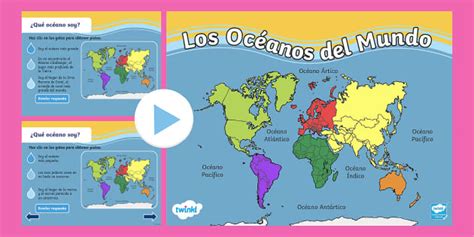 PowerPoint Interactivo Los Océanos del Mundo Twinkl