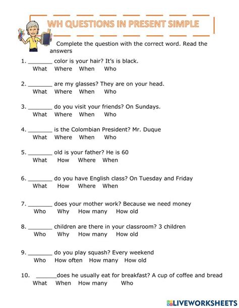 A Worksheet With Words And Pictures On It