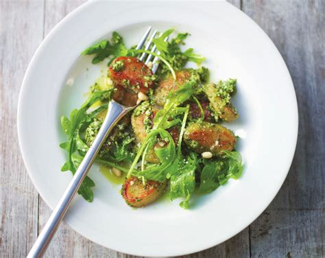 Pan Fried Mascarpone Gnocchi With Basil Pesto Recipe Food Republic