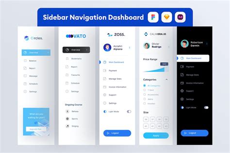 Ui Sidebar Navigation Dashboard