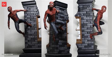 Spider Man Wall Crawler D Printing Figurine Assembly Print Models