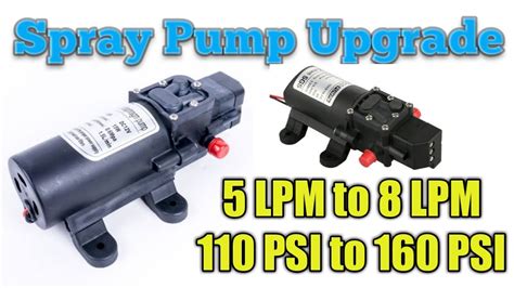 Agriculture Spray Pump Upgrade 5 LPM To 8 LPM 160 PSI 24v Dc Upgrade
