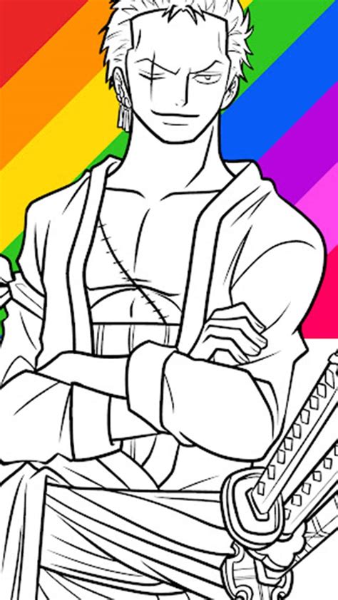 Desenhos Do Roronoa Zoro Para Imprimir E Colorir Pintar