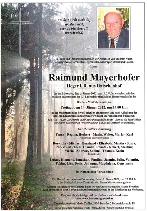 Mayerhofer Raimund Bestattung Wittmann