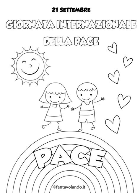 Giornata Internazionale Della Pace 21 Settembre Disegni Da Colorare