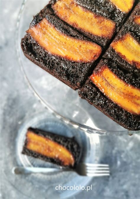 Odwrócone ciasto bananowe z karmelem Chocololo pl czekoladowy blog