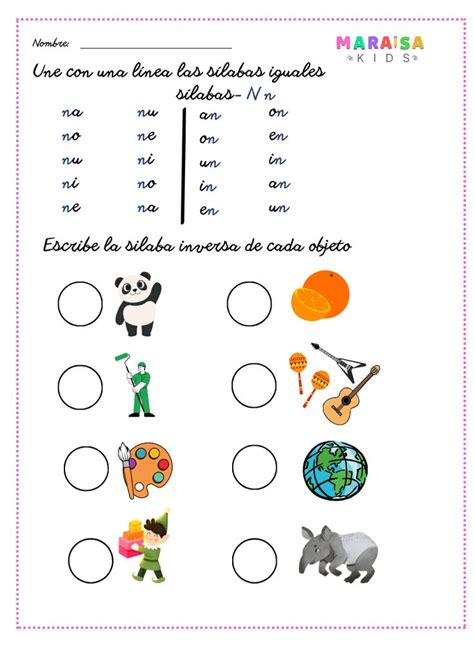 Inversos An En In On Un Segmentacion De Palabras Silabas Inversas