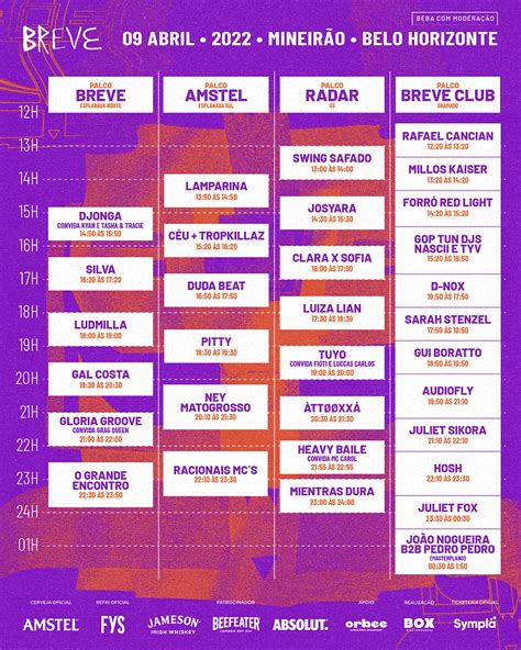 Breve Festival Anuncia Os Hor Rios Dos Shows